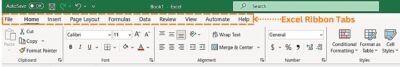 Excel Ribbon Tabs | Excel Hippo