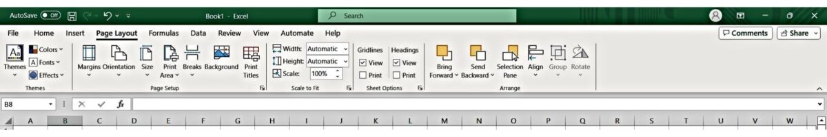 Page Layout Ribbon Tab | Excel Hippo