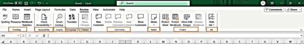 Review Ribbon Tab | Excel Hippo