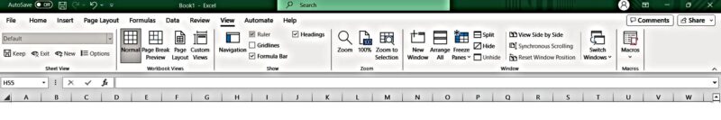View Ribbon Tab | Excel Hippo