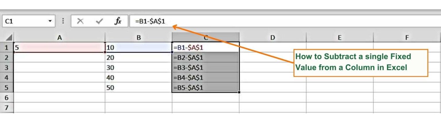 How To Subtract in Excel | Excel Hippo